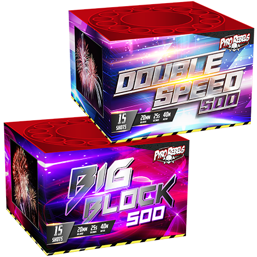 Pyro Rebels Big Block 500 + Double Speed 500 - Vuurwerkcentrale